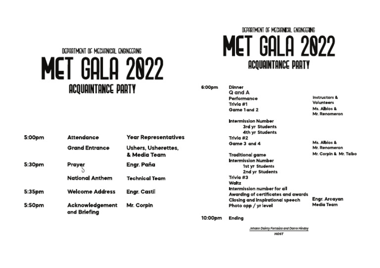 Acquaintance Party Program Emcee | PDF