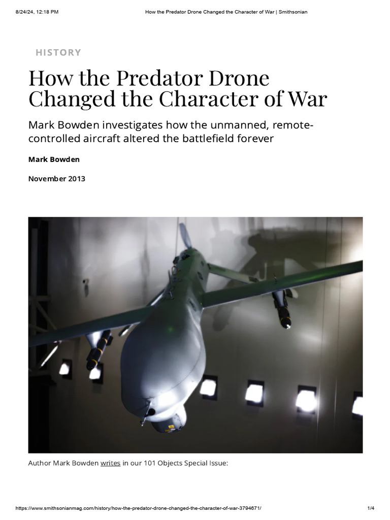 How The Predator Drone Changed The Character of War - Smithsonian | PDF