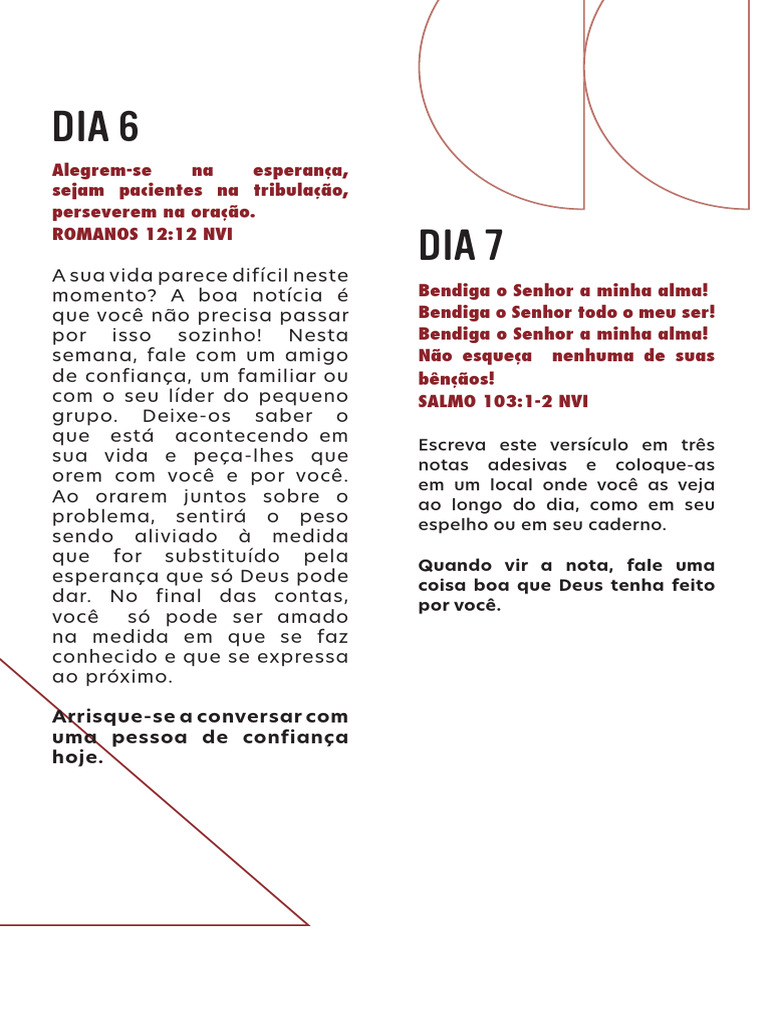 Lar - Devocional - Semana 3 - Todo Dia | PDF