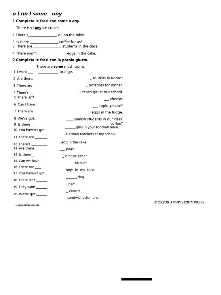 A An Some Any | PDF