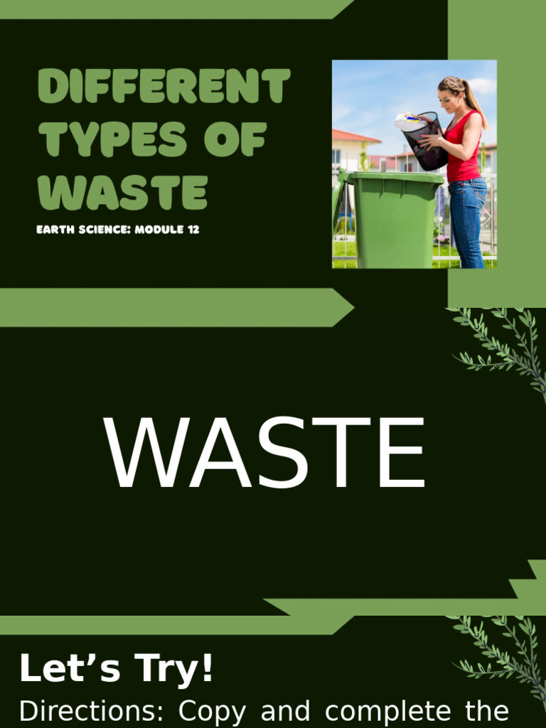 Module12 Different Types of Waste | PDF