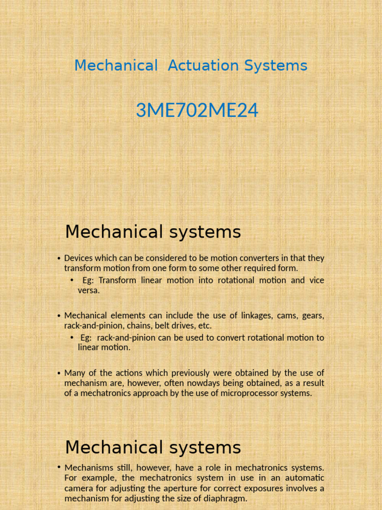Mechanical Actuator | PDF