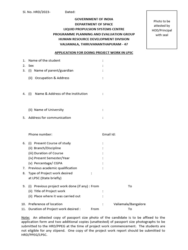 Project form updated | PDF