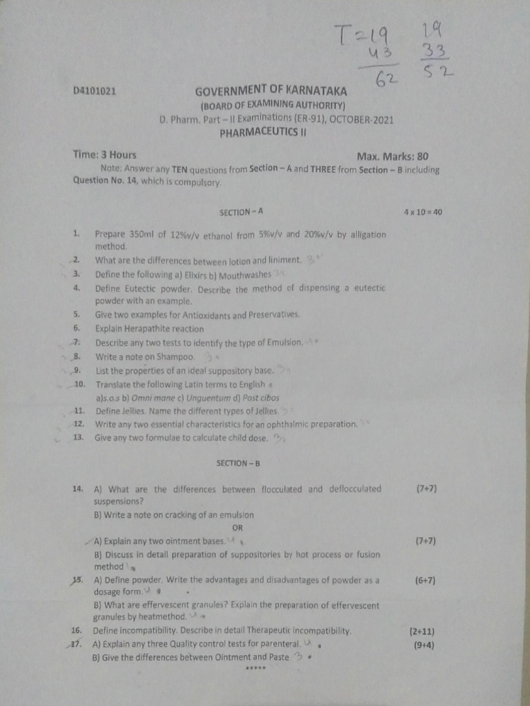 DPharm 2nd Year 2021-1 | PDF