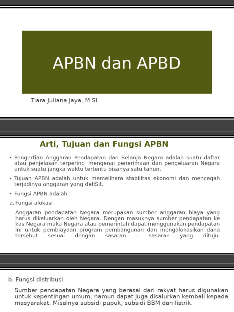 Apbn Dan Apbd | PDF