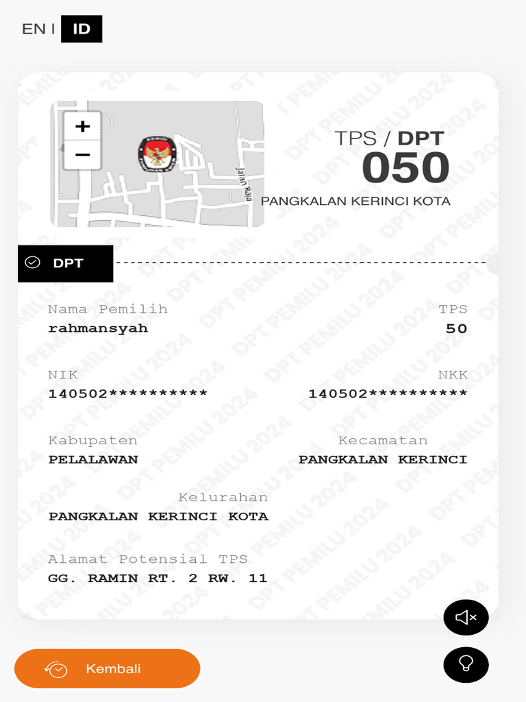 Cek DPT Online - Komisi Pemilihan Umum | PDF