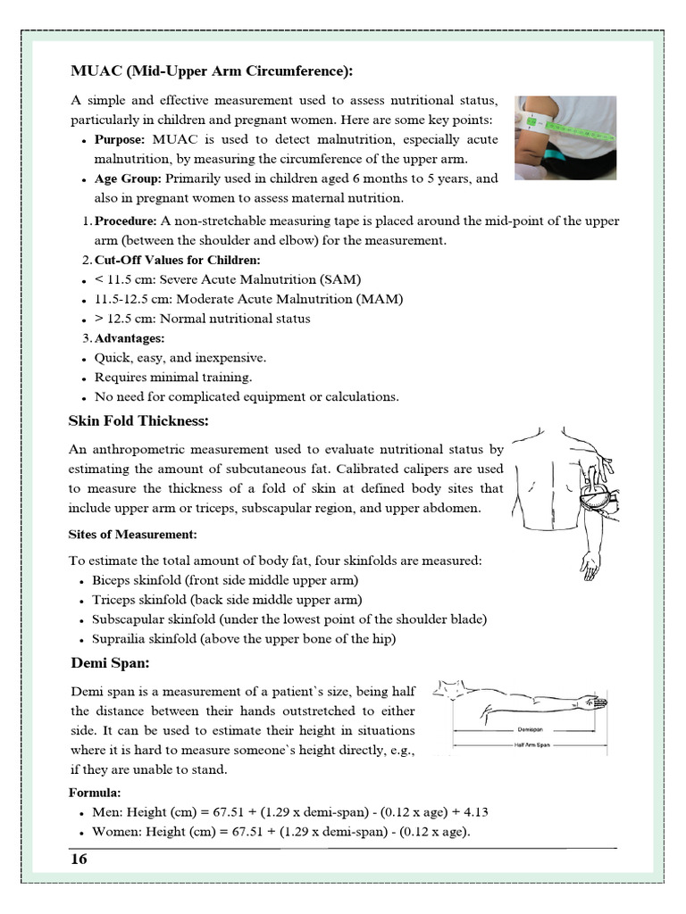 MUAC (Mid-Upper Arm Circumference) :: Purpose | PDF