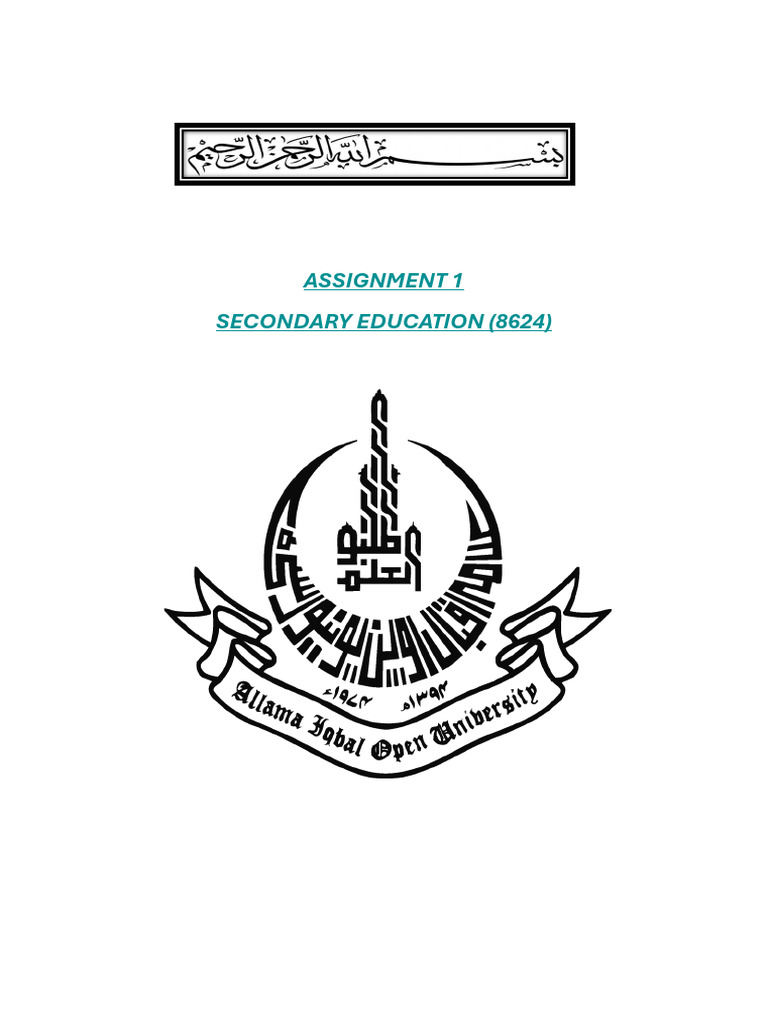 Assignment 1 (8624) | PDF