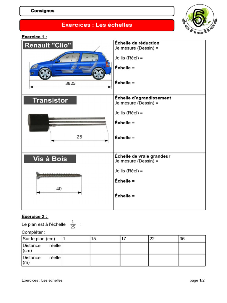Exercices Échelles | PDF