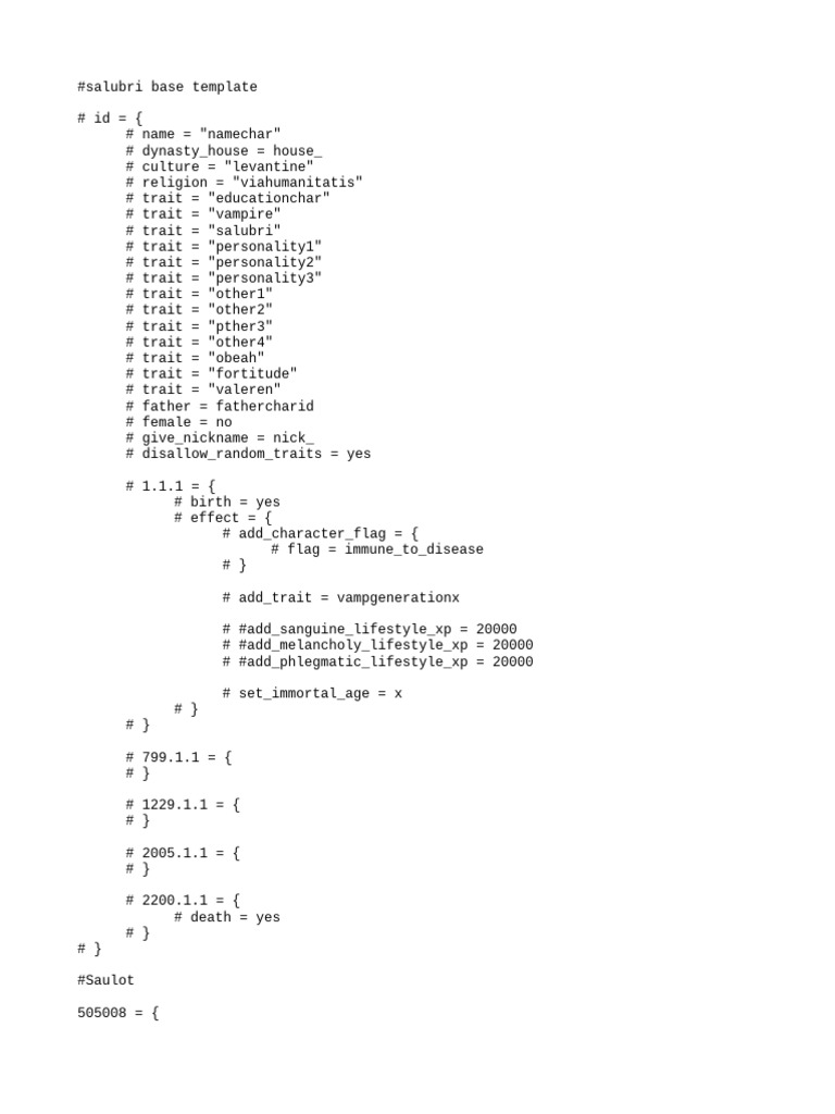 POD Vampire Salubri Characters | PDF