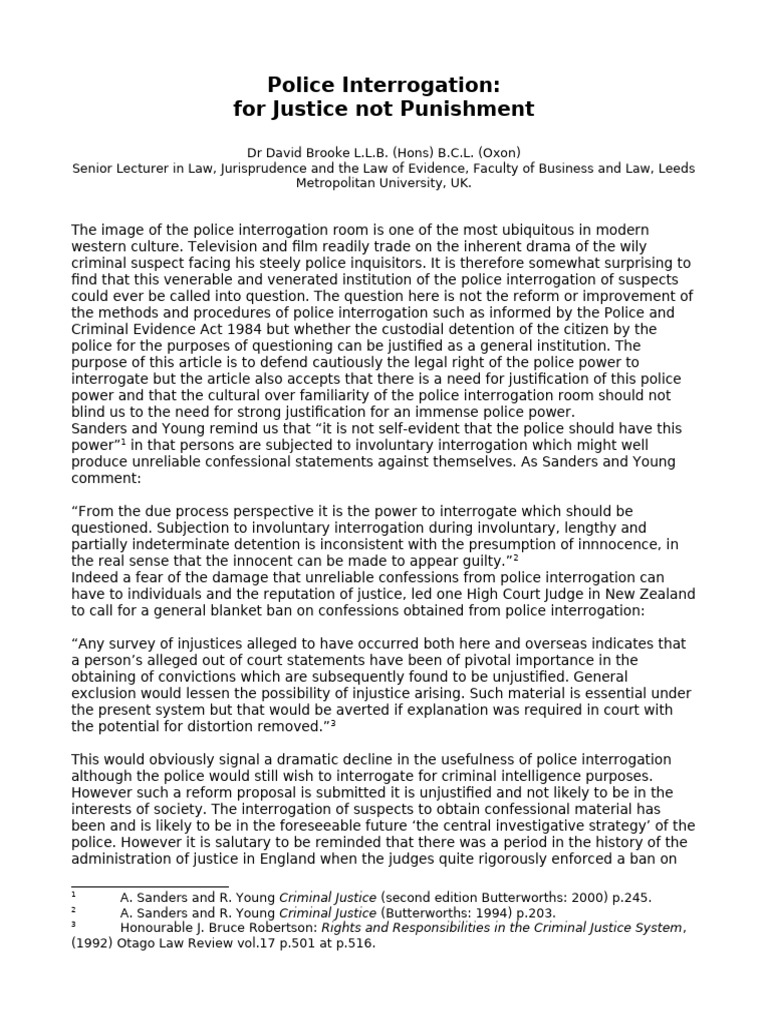 DB article- police interrogation | PDF