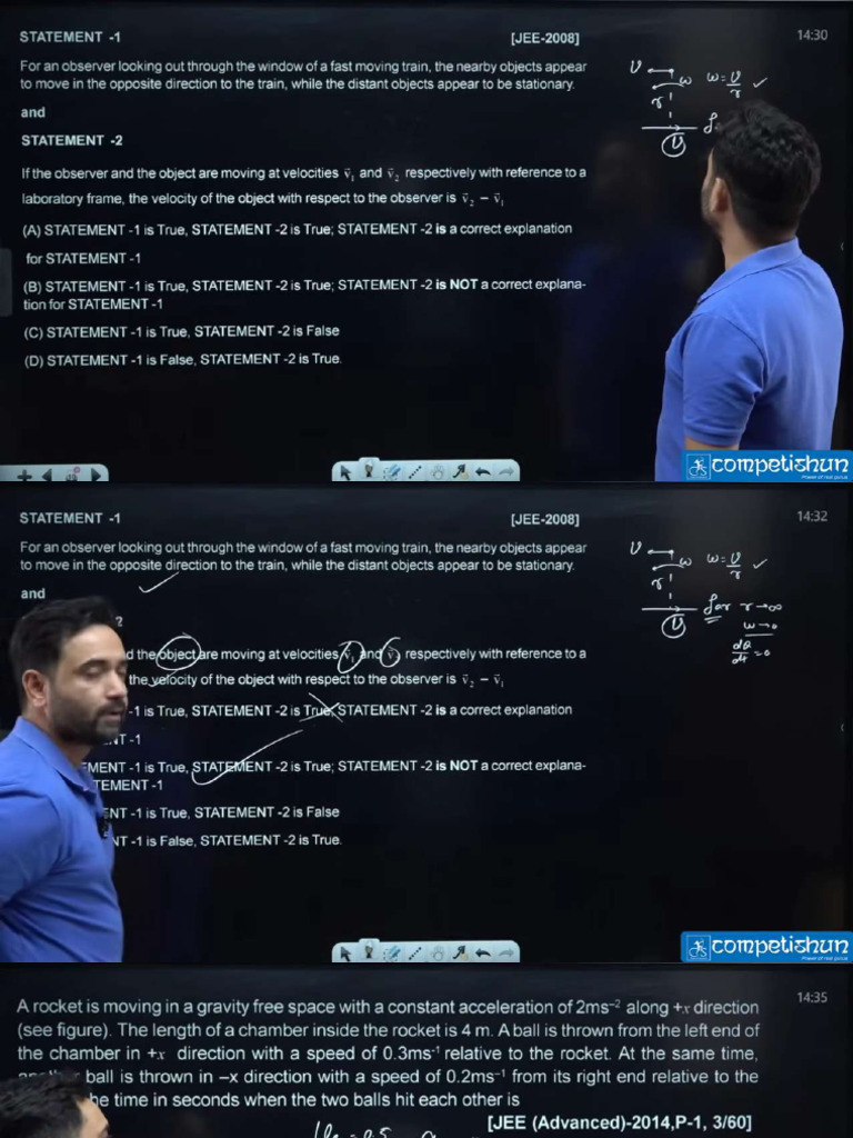 Kinematics JEE Advanced Previous Year Questions PYQ (2004-2023) 43-42 ...