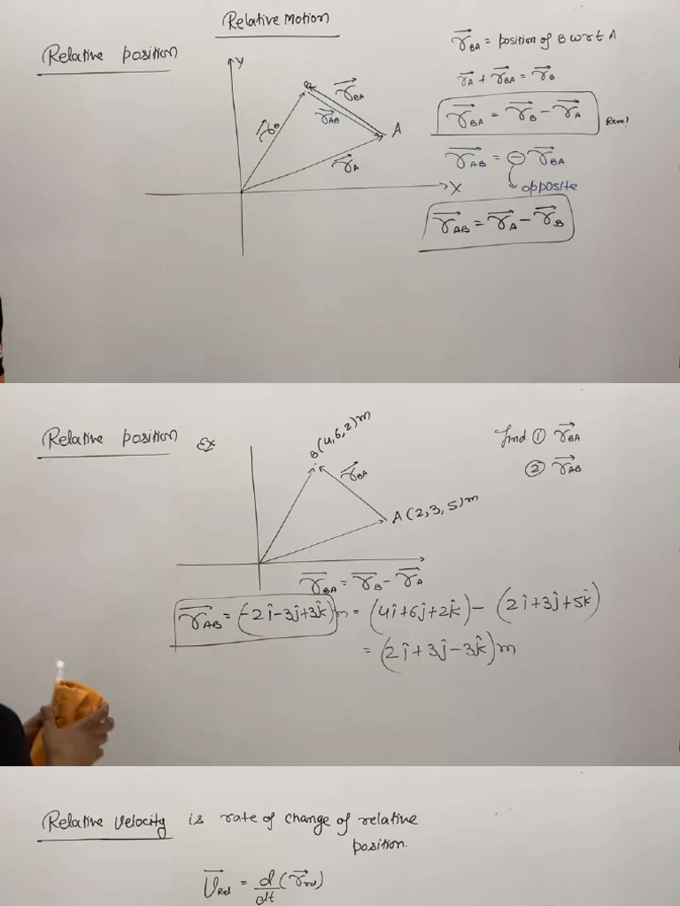 1 Relative Velocity - Relative Acceleration - Relative Motion - Kinematics - IIT JEE Main ...