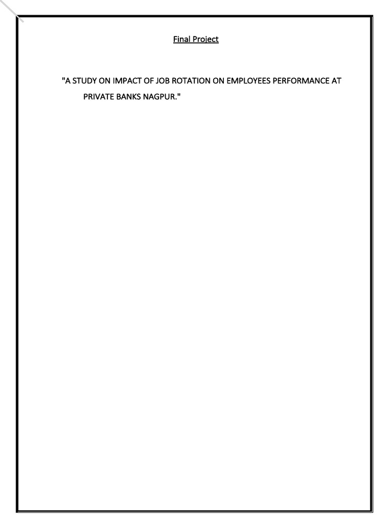 Job Rotation's Impact on Employee Performance | PDF | Employment | Job ...