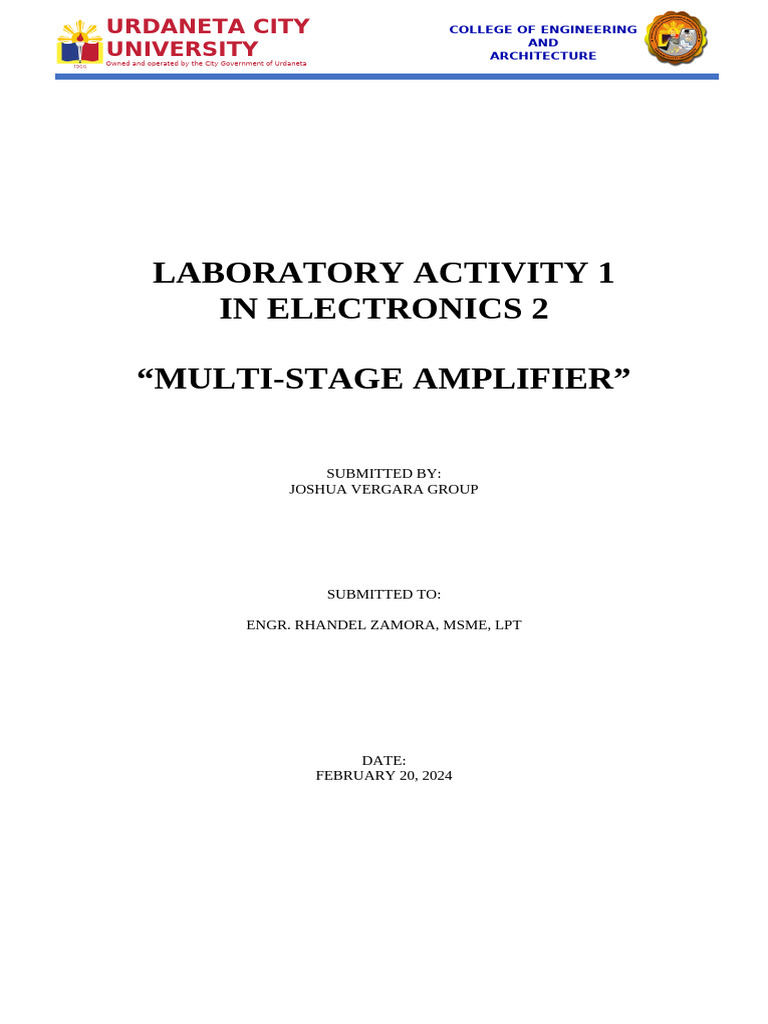 Multi-Stage Amplifiers | PDF