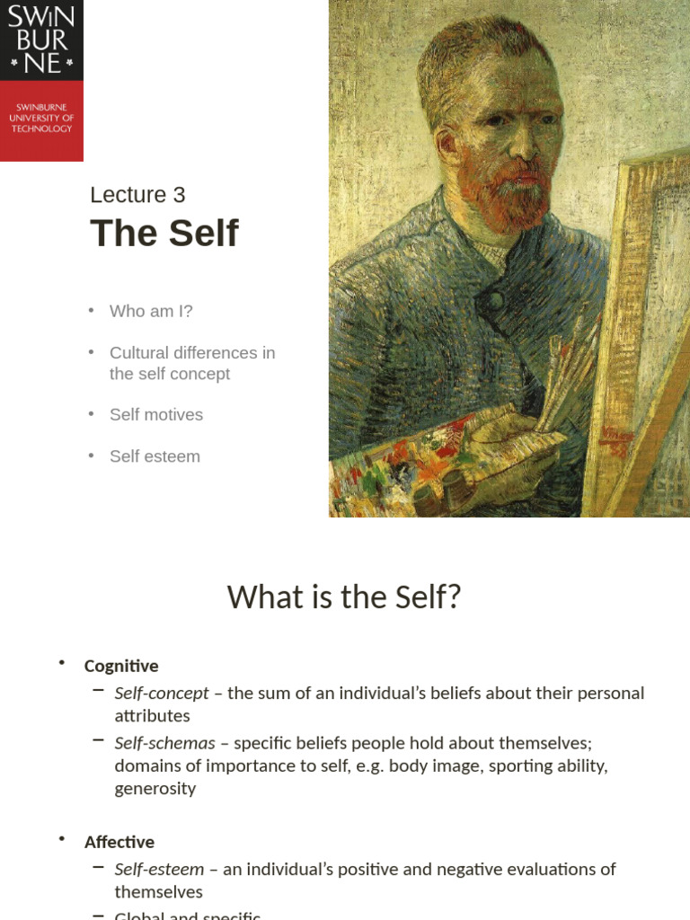 PSY20016 - Social Psychology - Lecture 3 - The Social Self | PDF
