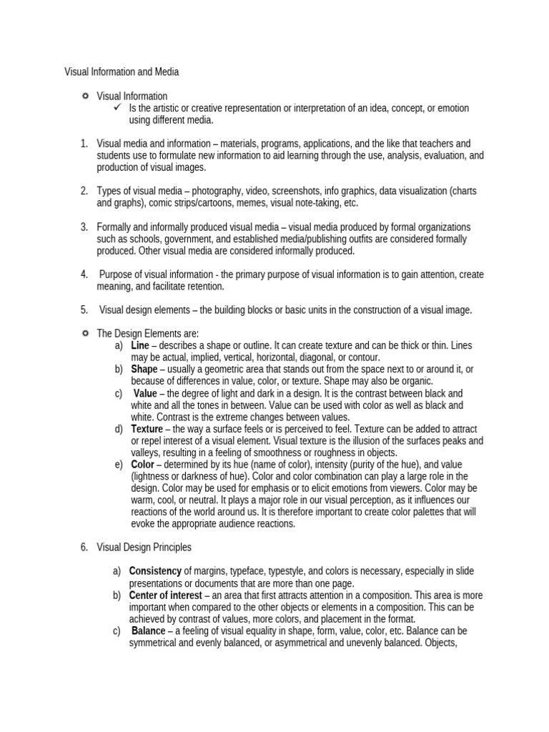 Visual Information and Media | PDF