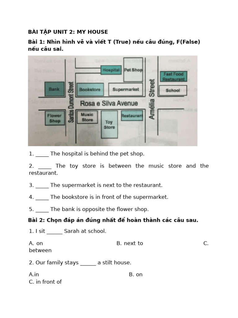 BÀI TẬP UNIT 2 p2 | PDF