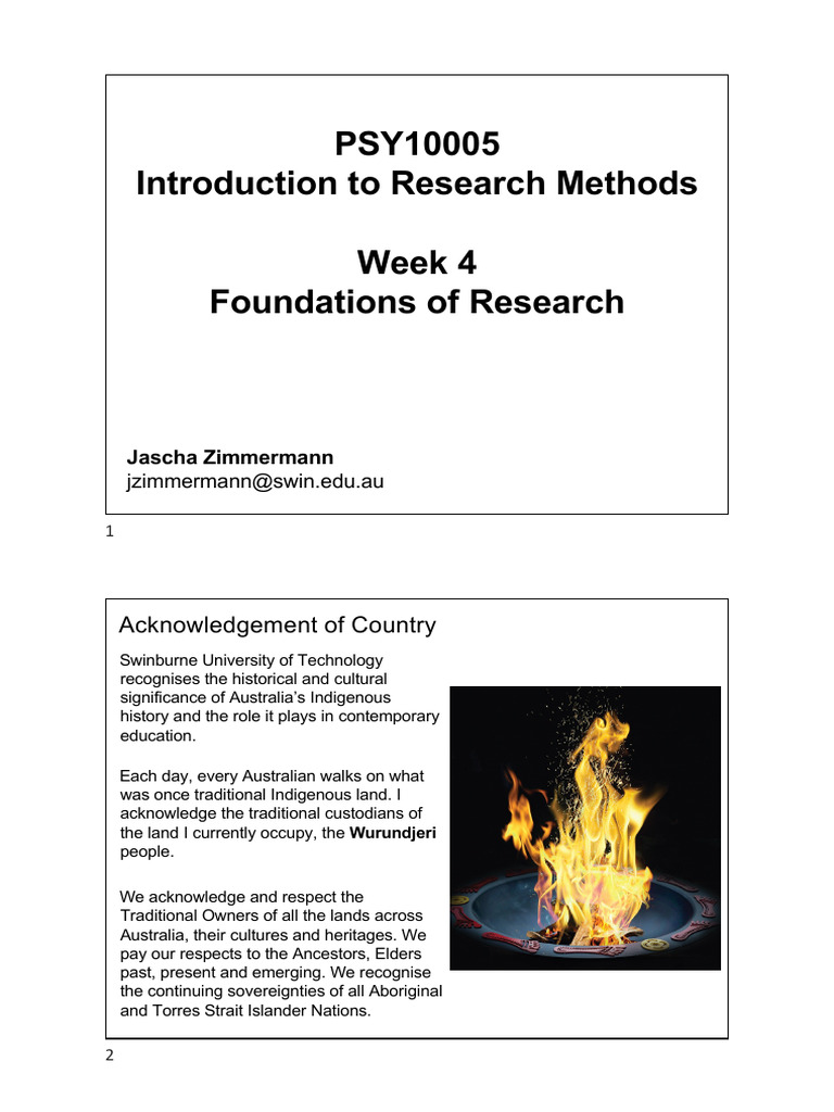 PSY10005 Week 4 Lecture Slides - 2pp | PDF