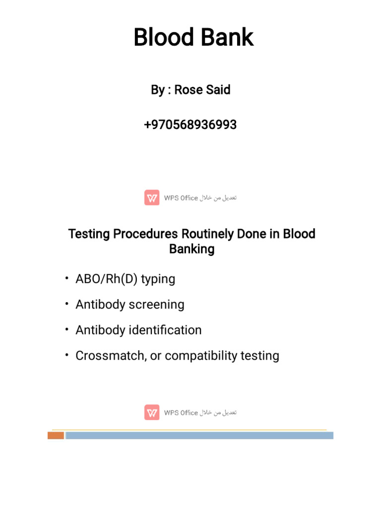 Blood Bank-1 | PDF