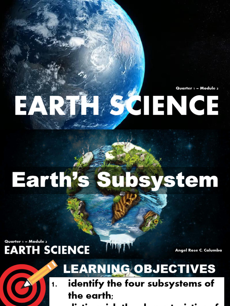 Module 2 PPT Earths Subsystem | PDF