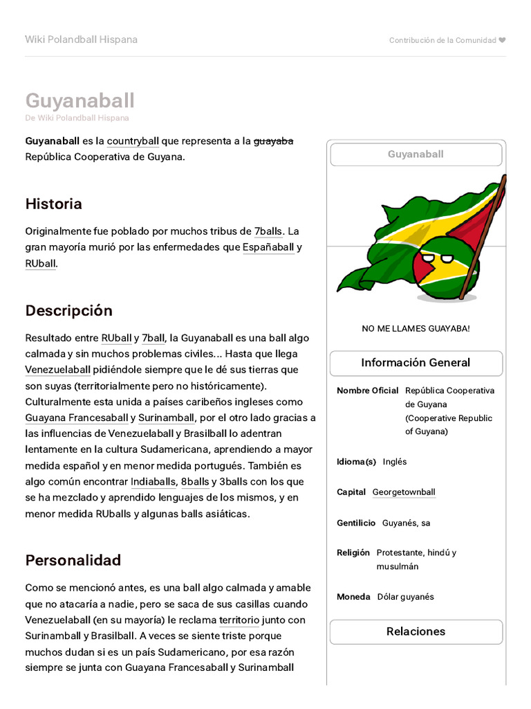 Guyanaball - Wiki Polandball Hispana | PDF