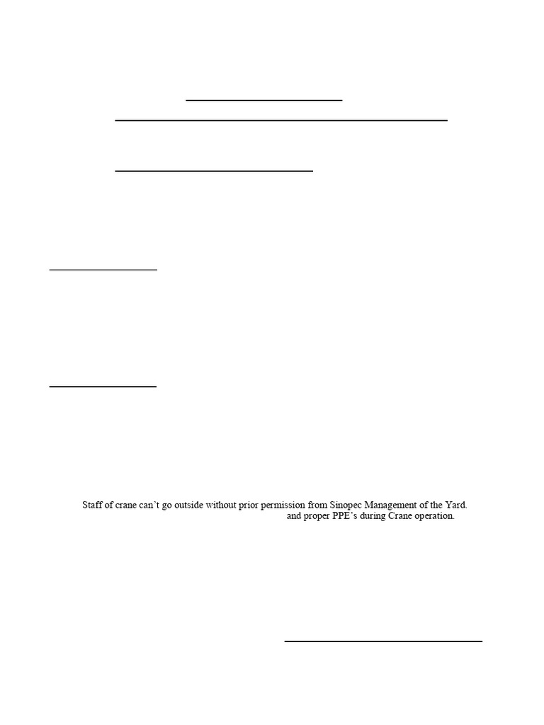 Crane Rental Agreement | PDF