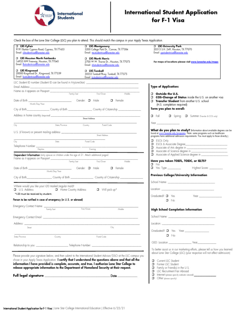 International Student Application | PDF | Mail | Government And Personhood