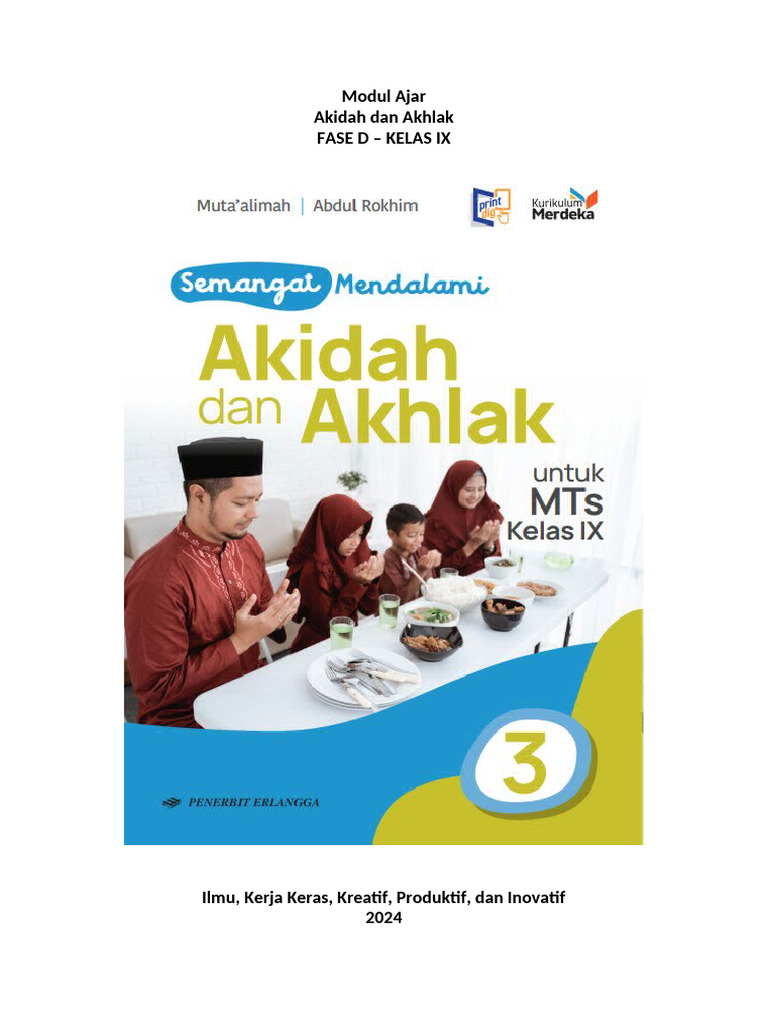 MA - Akidah & Akhlak - MTS - IX - Bab 2 | PDF