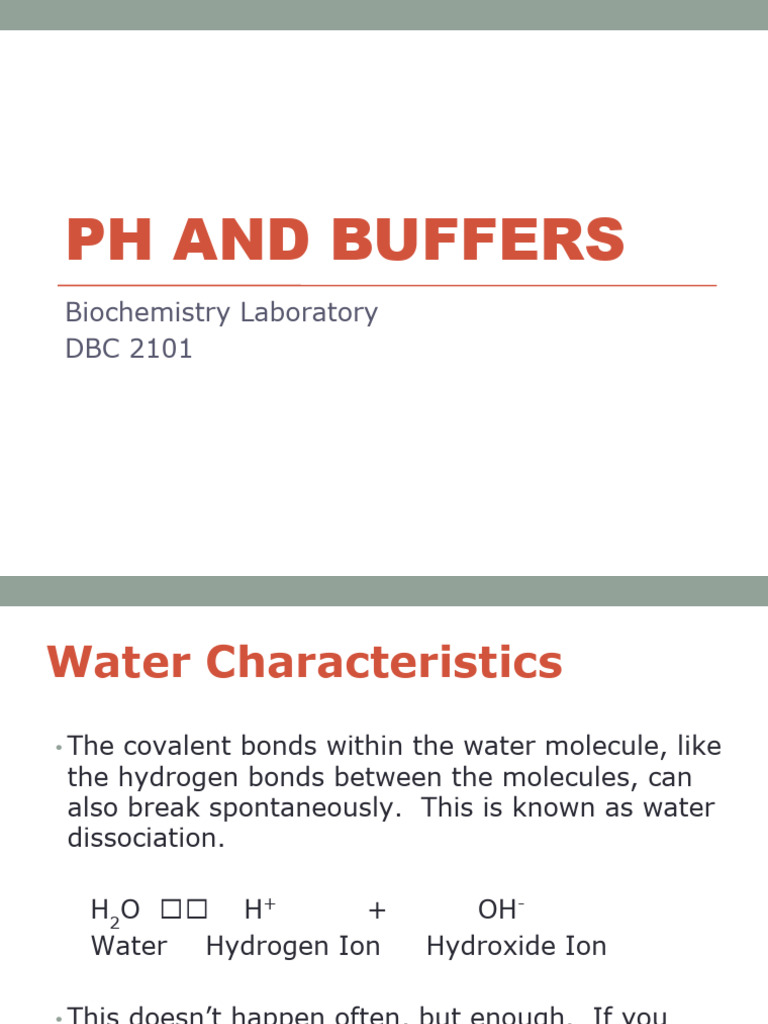 DBCLab - PH and Buffers | PDF