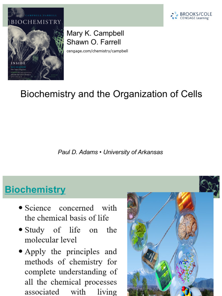 Biochem Module1 - Biochemistry and Organization of The Cells | PDF