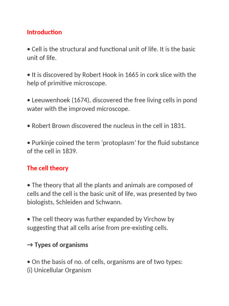 CH 5 Cells Notes | PDF | Endoplasmic Reticulum | Home & Garden