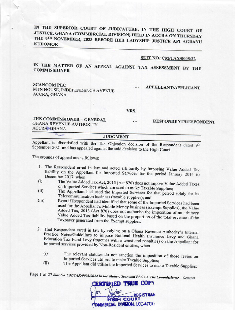 Scancom PLC VRS Comm General Gra | PDF