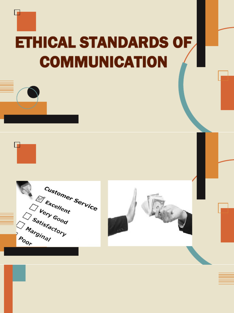 UNIT I 4. Ethical Standards of Communication | PDF