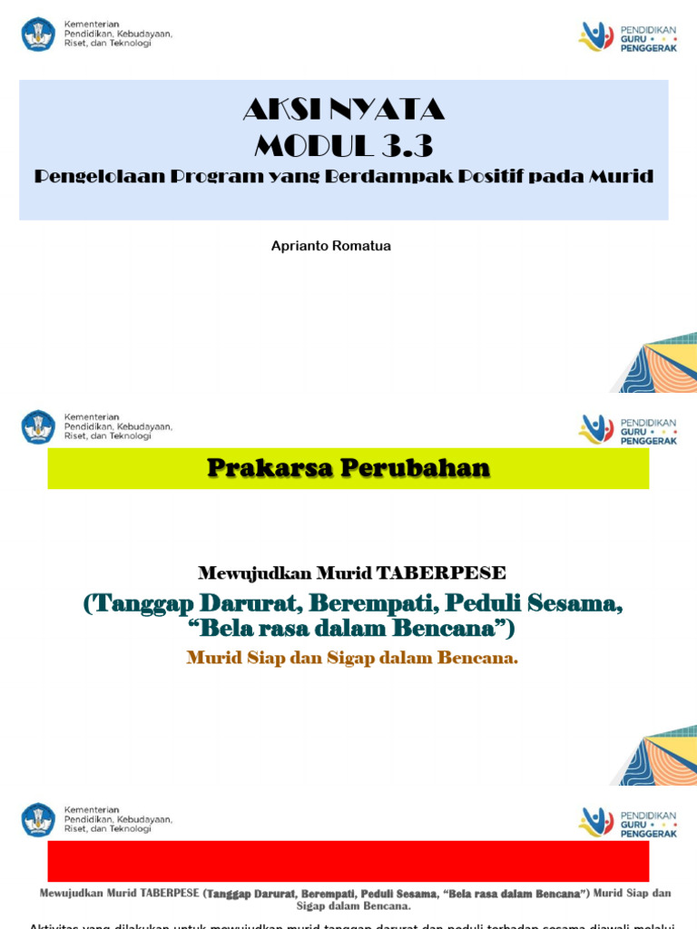 Aksi Nyata Modul 3.3 Aprianto Romatua | PDF