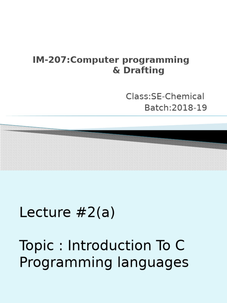 Introductionton TOclanguage Week 2 Lecture 2 A 1 | PDF