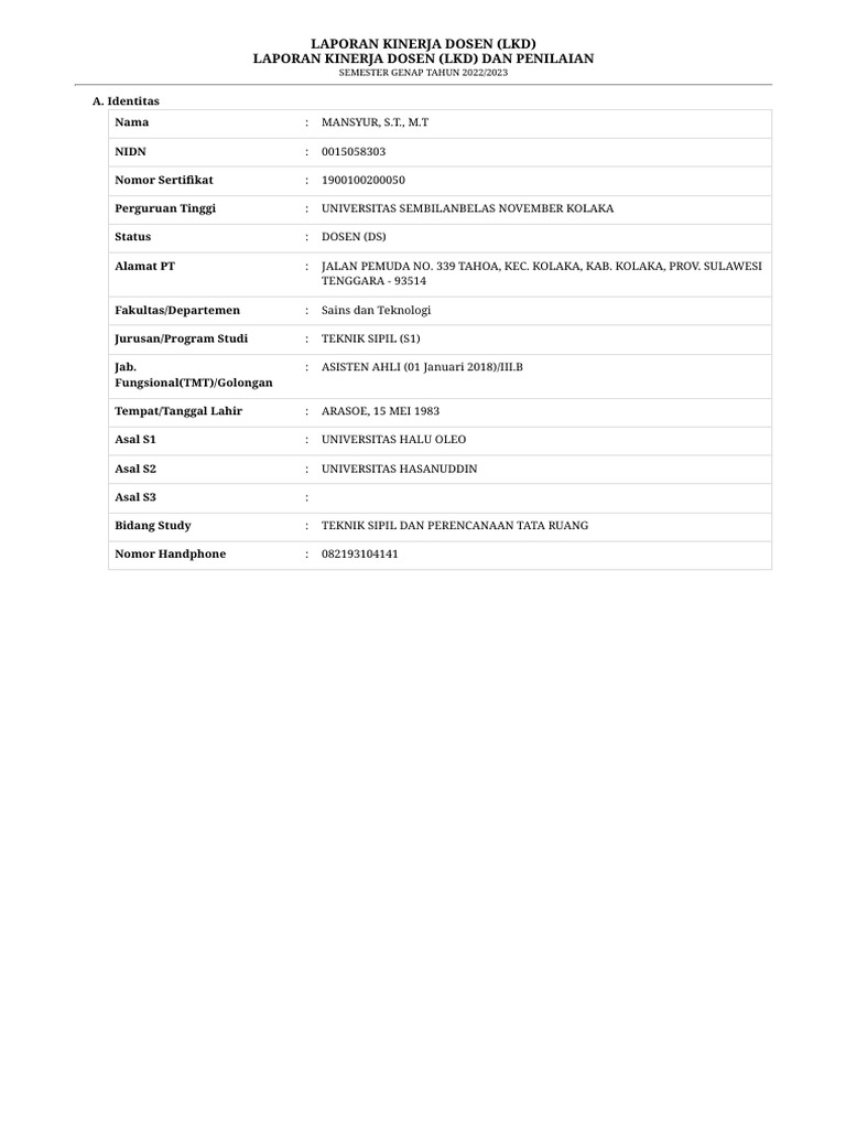 LKD - 0015058303 TA 2022 - 2023 Genap | PDF