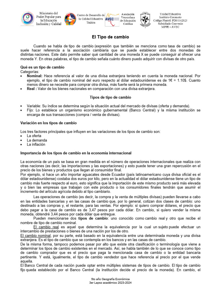 Tipo de cambio | PDF