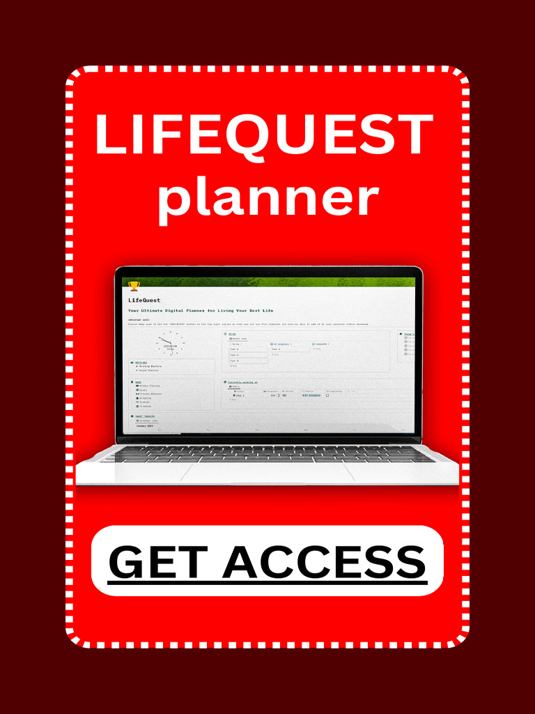 BONUS Life Quest Planner | PDF