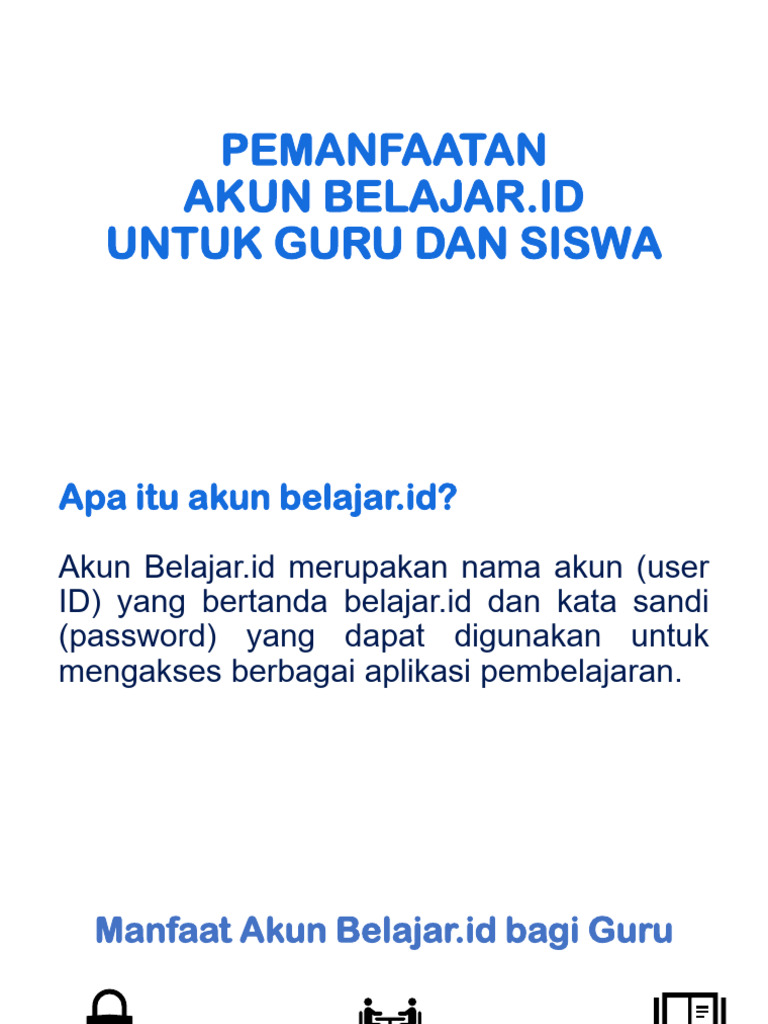 Hand Out Pemanfaatan Akun Belajarid Bagi Guru Dan Siswa | PDF | Alphabet Inc. | Career & Growth