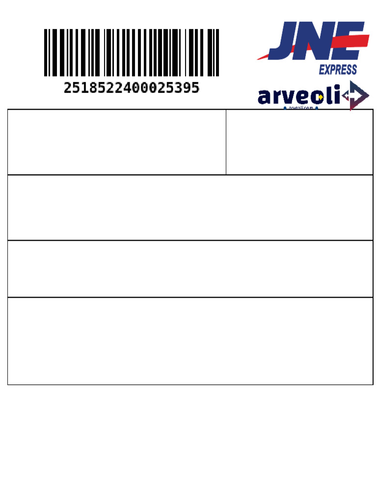 Contoh Resi Jne | PDF