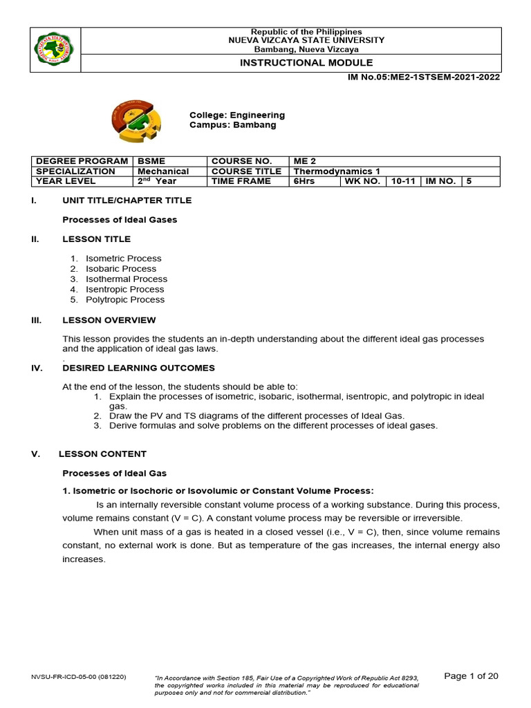 THERMODYNAMICS-1-Module-5 2 | PDF