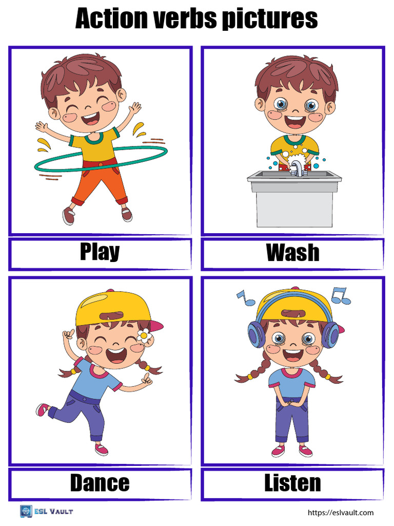 English Action Verbs Pictures Pdf 3 Pdf