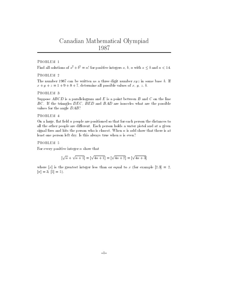 Exam 1987 | PDF | Teaching Methods & Materials
