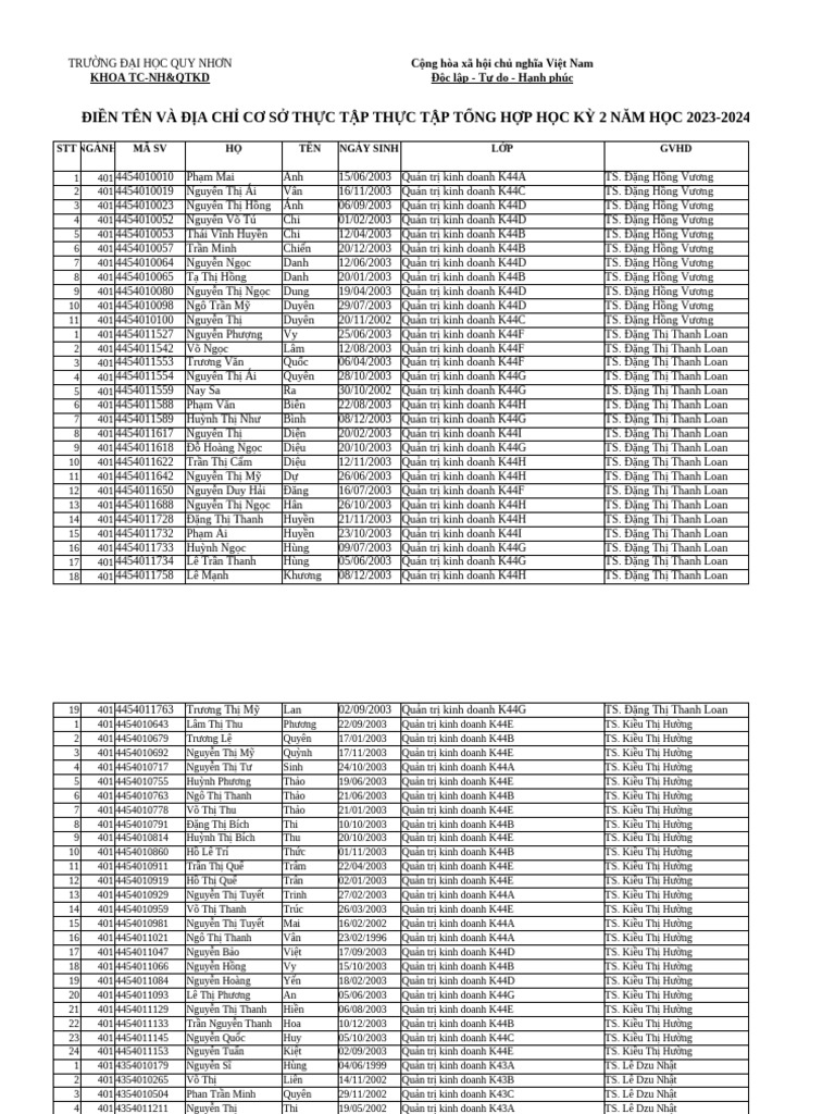 Hướng Dẫn TTTH 2024 22.3 | PDF