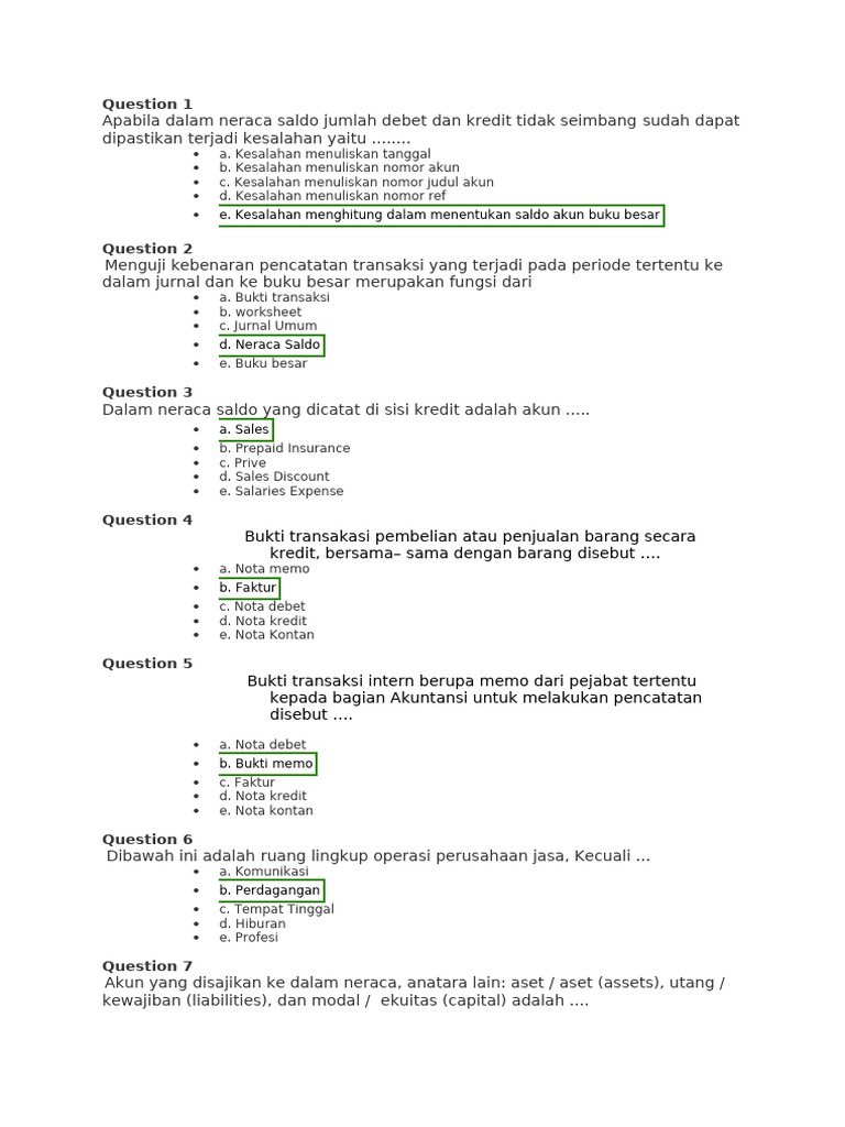 Latihan 6 AKUNSAR X | PDF