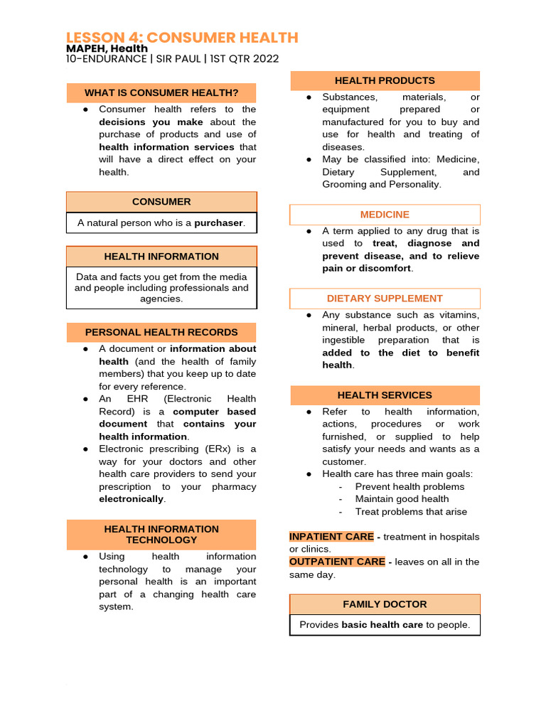 Mapeh - q1l4 Notes | PDF