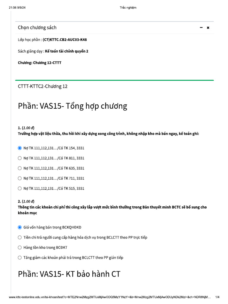 test online C12 - 10 điểm | PDF