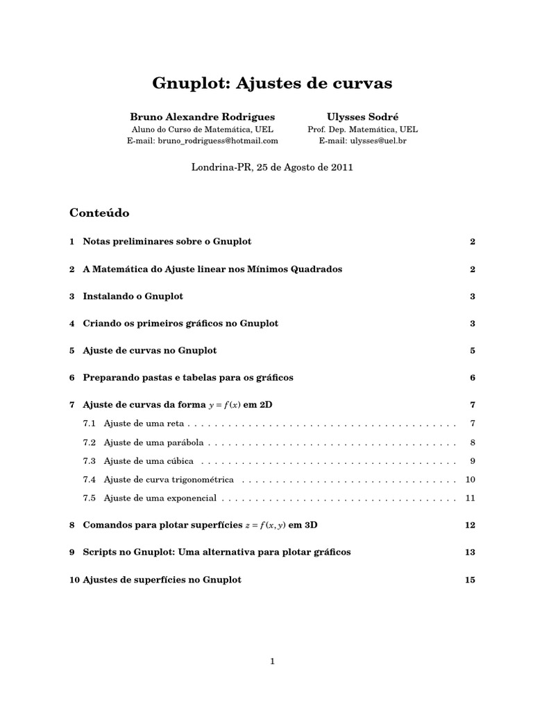 Gnuplot Ajuste | PDF