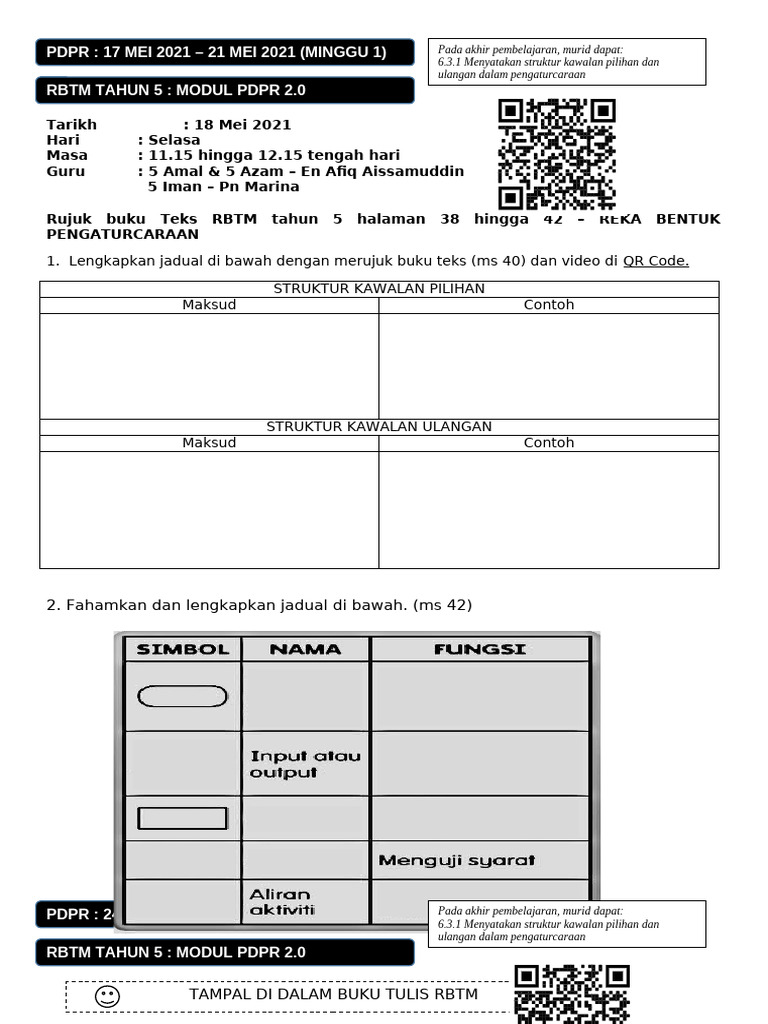 Modul PDPR Raya1 RBT T5 | PDF